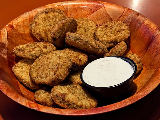 Fried pickles: The unexpected hero of bar snacks. Crispy, tangy, and addictive enough to start arguments over who gets the last one.