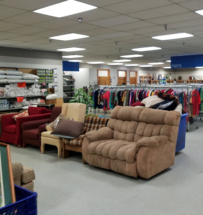 The furniture section showcases comfortable seating options that have already proven their durability, just waiting for a second chance to shine.