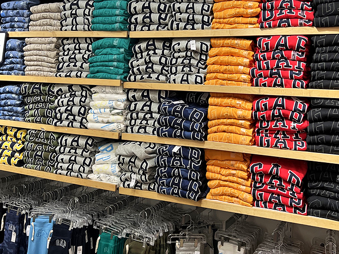 GAP heaven&mdash;where the perfectly folded t-shirt stacks are more organized than most people's entire lives.