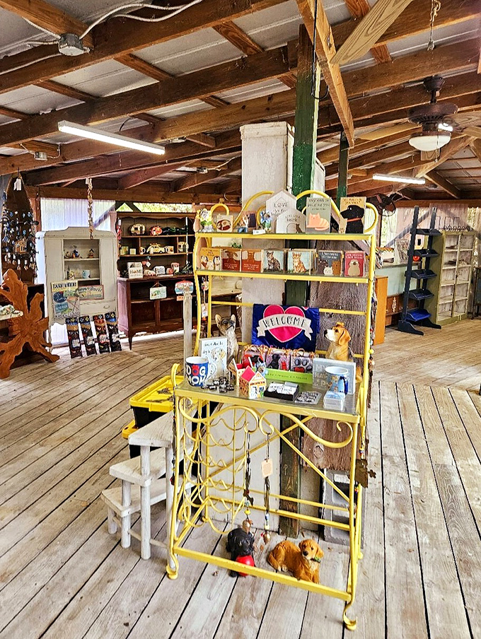 Treasure hunting in the gift shop reveals handcrafted souvenirs that let you take home a piece of this aluminum dream world.