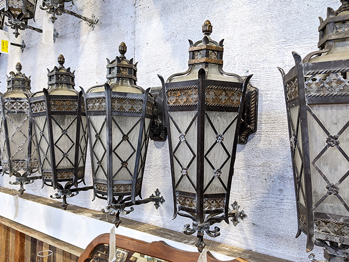 Ornate glass wall sconces that belong in a gothic mansion or your very cool living room &ndash; your choice entirely.
