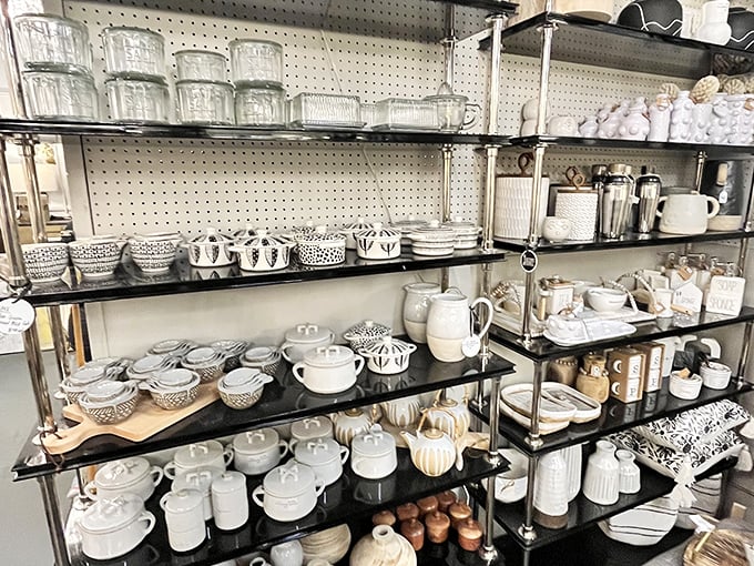 Modern ceramics mingle with vintage finds &ndash; proof that good taste transcends decades like a fine wine.