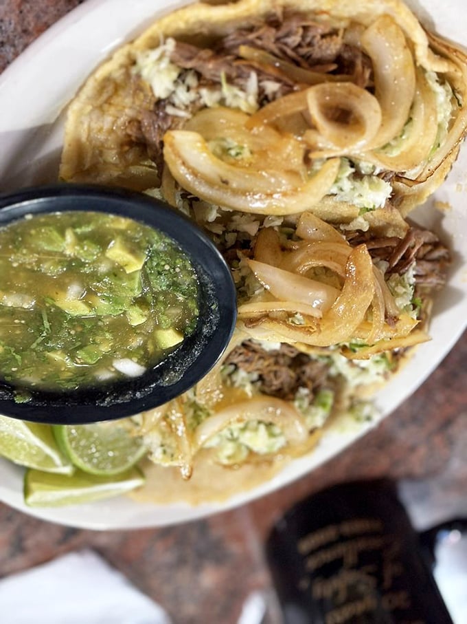 This omelet, bursting with fillings and accompanied by what appears to be salsa verde, proves that Twig and Leaf isn't afraid to venture beyond standard diner fare.