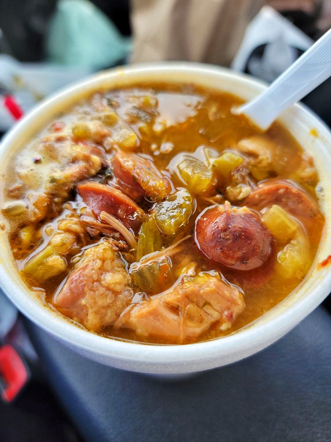 Gumbo that tells stories with each spoonful&mdash;chunks of sausage and seafood playing hide-and-seek in a rich, soulful broth. 