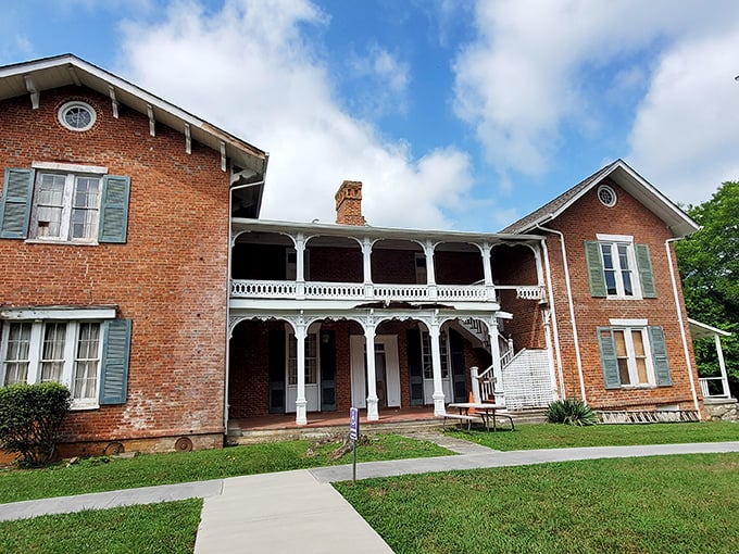 The H.B. Stamps Memorial Library combines historic brick charm with modern accessibility, a metaphor for Rogersville itself.