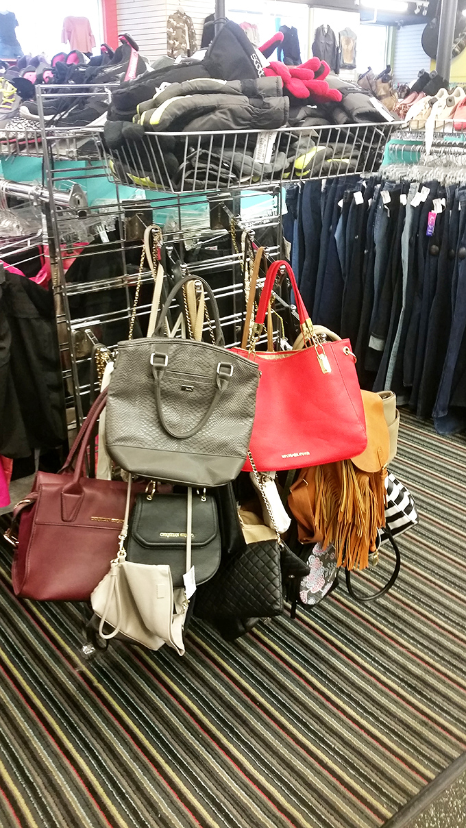 Handbag heaven! Designer purses mingle democratically, from fringe-forward bohemian to boardroom-ready structured totes, all at guilt-free prices.