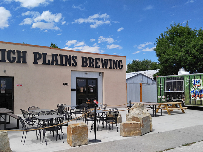High Plains Brewing's outdoor patio beckons beer lovers with promises of locally crafted brews and Montana sunshine.
