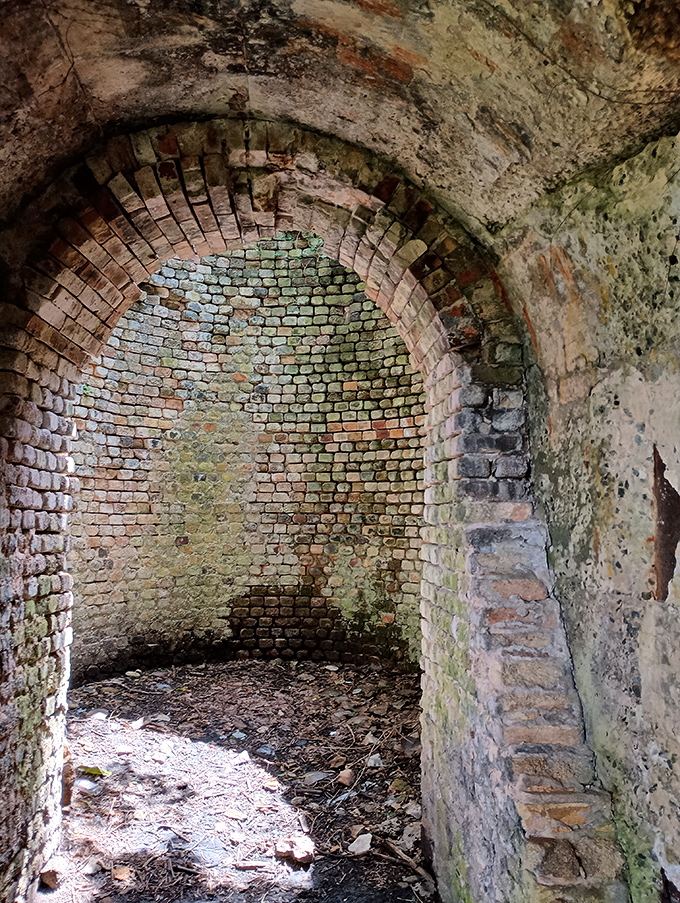 This historic brick structure whispers tales of Russellville's past&mdash;each weathered stone a chapter in the town's architectural storybook.