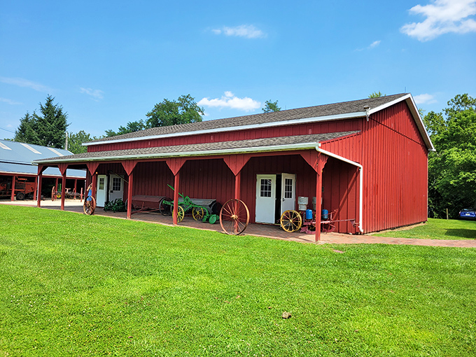 Red barn charm meets agricultural history in this preserved farmstead that makes suburbanites nostalgic for simpler times.