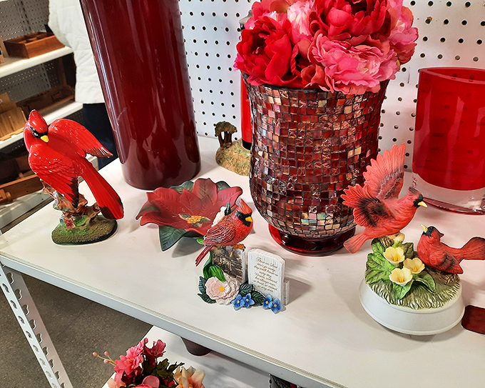 A red cardinal collection that would make any Midwesterner nostalgic. These vibrant birds bring a touch of nature indoors, minus the window pecking.