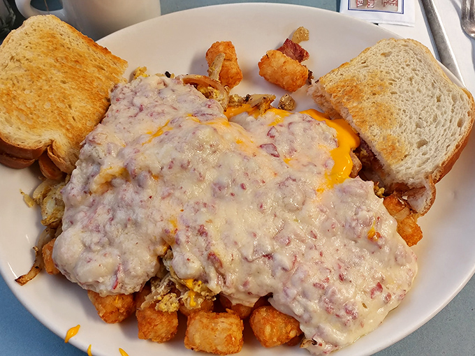 Cream chipped beef on toast &ndash; what military veterans called by another name, but here it's elevated to an art form worth saluting.
