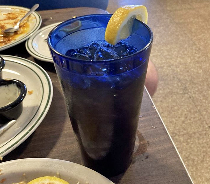 That blue glass of iced tea looks refreshing enough to make even the hottest Georgia day surrender.