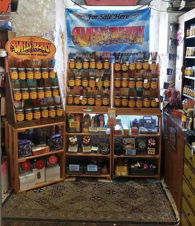 The Wild Berry incense display &ndash; where your nose can time-travel through scents that have been perfuming dorm rooms since the Summer of Love.