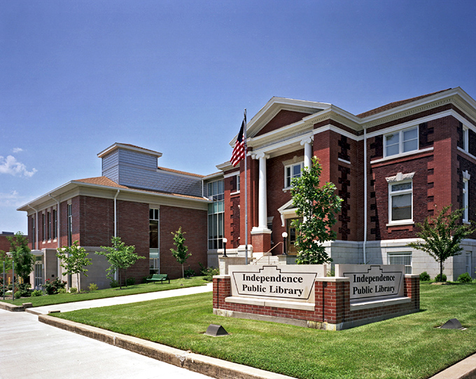 The library blends historic Carnegie architecture with modern additions, proving old and new can play nice together.