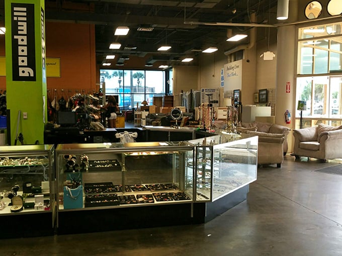 The glass cases hold the crown jewels of thrifting&mdash;watches, jewelry, and collectibles that somehow escaped their original owner's affection.