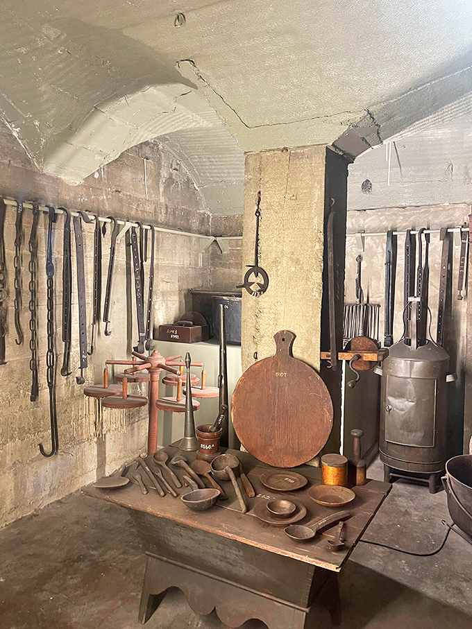 Kitchen tools that would make your great-grandmother nod in recognition. This collection showcases the ingenuity required for cooking before electricity changed everything.