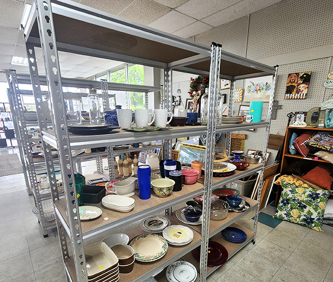 Practical meets nostalgic in the kitchenware section, where your grandmother's favorite serving dishes await rediscovery.