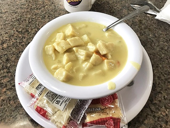 Knoephla soup&mdash;North Dakota's liquid comfort in a bowl. Those pillowy dumplings floating in creamy broth are like little life rafts for your spirit.