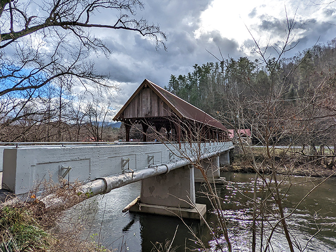The moody skies and autumn foliage create a scene so perfectly Tennessee, it's like the state's tourism board arranged it just for you.