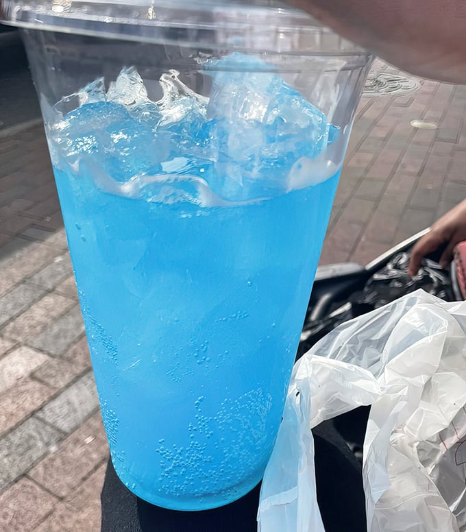 Electric blue lemonade that looks like it could power a small city. Refreshingly sweet, tangy, and unapologetically vibrant&mdash;just like Annapolis itself.