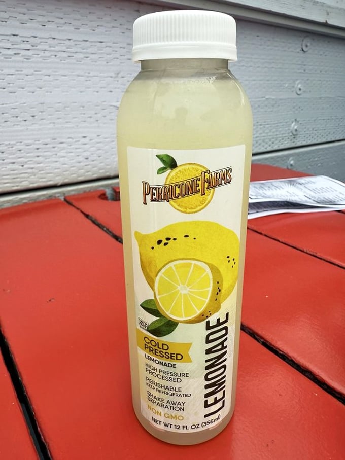 When life gives you lemons... grab Perricone Farms lemonade to wash down that seafood feast. Pucker up, buttercup!