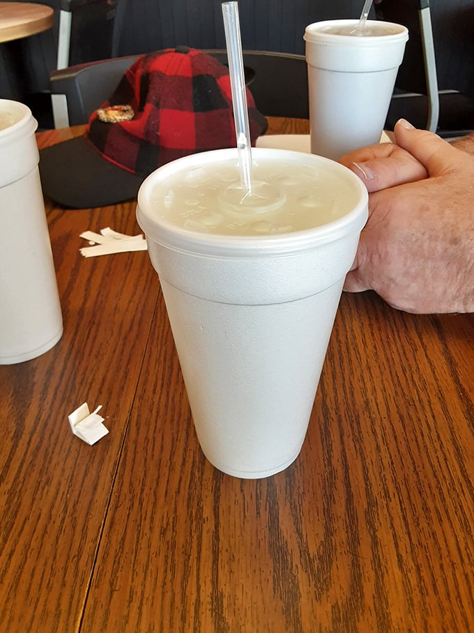 A proper milkshake thick enough to require both straw and spoon. The perfect cooling counterpoint to a hot, juicy burger.