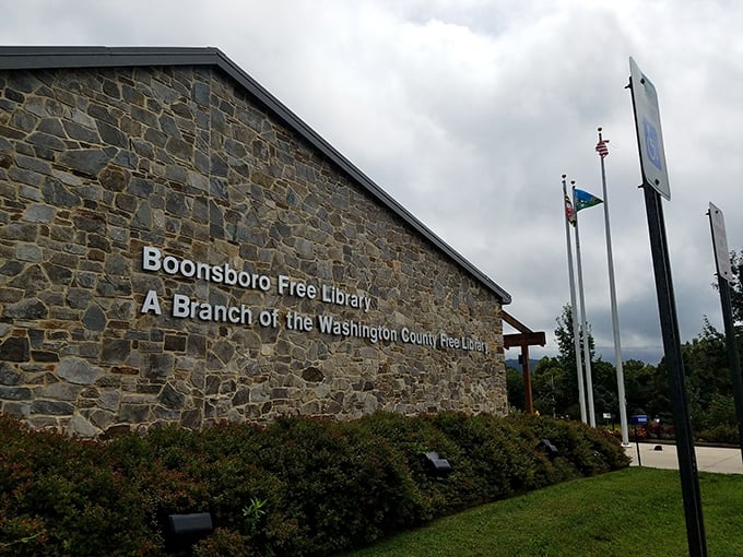 Boonsboro Free Library's stone facade houses more than books&mdash;it's a vault of community stories waiting to be discovered by curious minds.