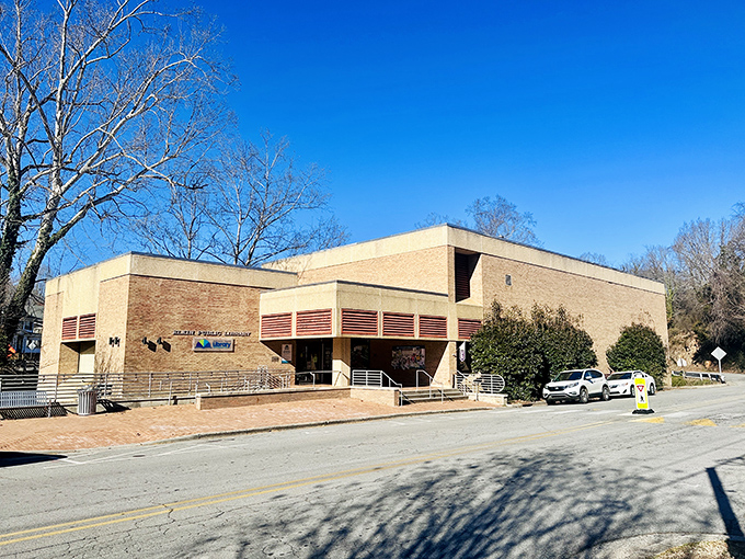 Modern meets functional at Elkin's public library. A community hub where retirement reading lists come to life.