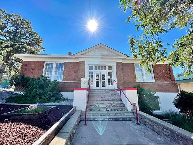 This stately brick building stands as a testament to community pride, where knowledge and history are preserved with the same care as the architecture.