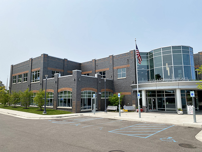 The Belleville Public Library stands as a monument to knowledge in an age when most people's research consists of asking their phone increasingly desperate questions.
