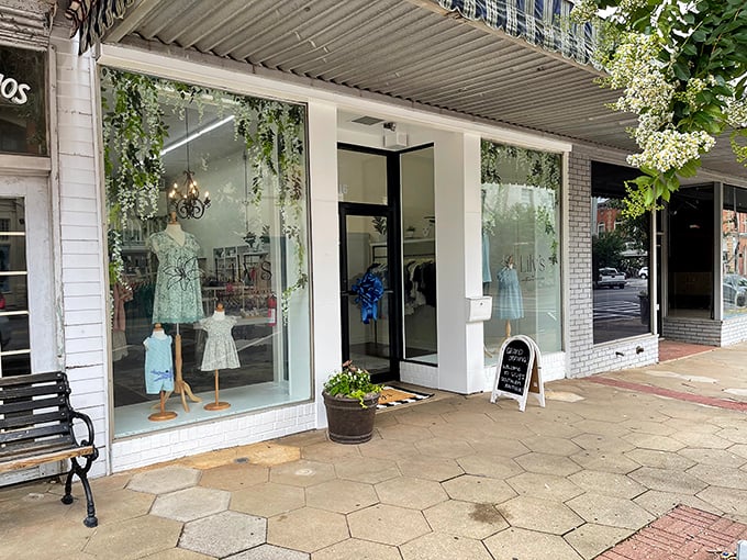 Lily's boutique window display showcases small-town shopping at its finest &ndash; where you might find that perfect outfit without battling mall traffic or questioning your life choices.