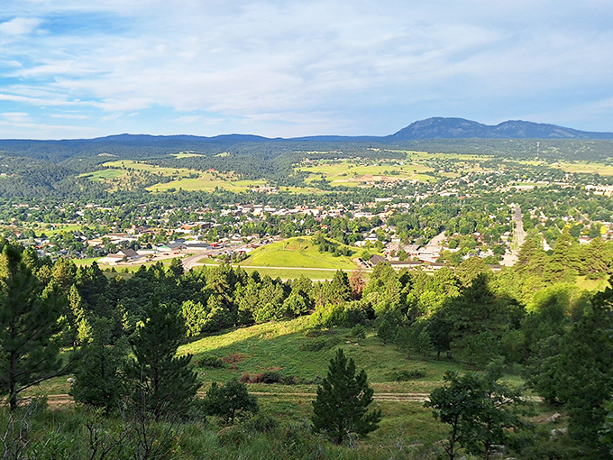 From Lookout Mountain, Spearfish unfolds like a miniature model town, making you feel simultaneously tiny and on top of the world.