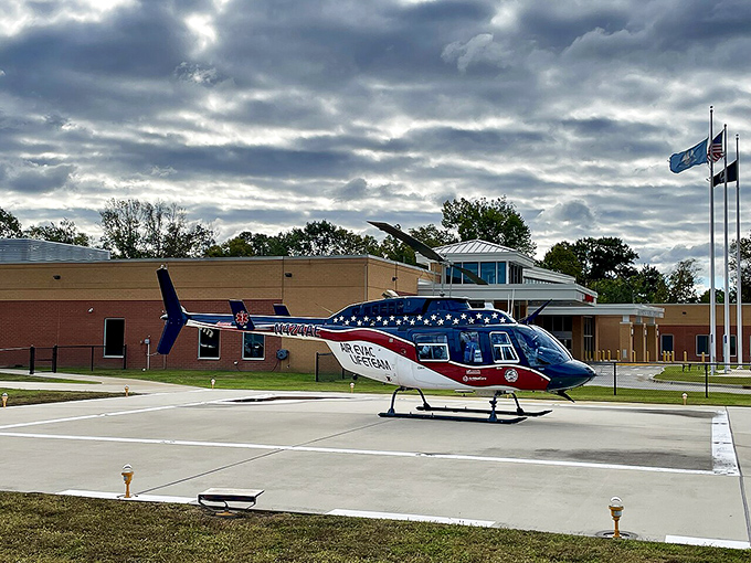 Madison Parish Hospital's modern facility includes a helipad for emergency services, bringing metropolitan-level care to this corner of rural Louisiana.