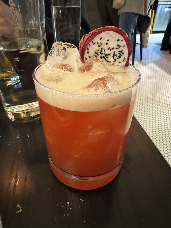 The Malacopa cocktail arrives with dragon fruit garnish&mdash;like Wisconsin decided to have a brief tropical love affair.
