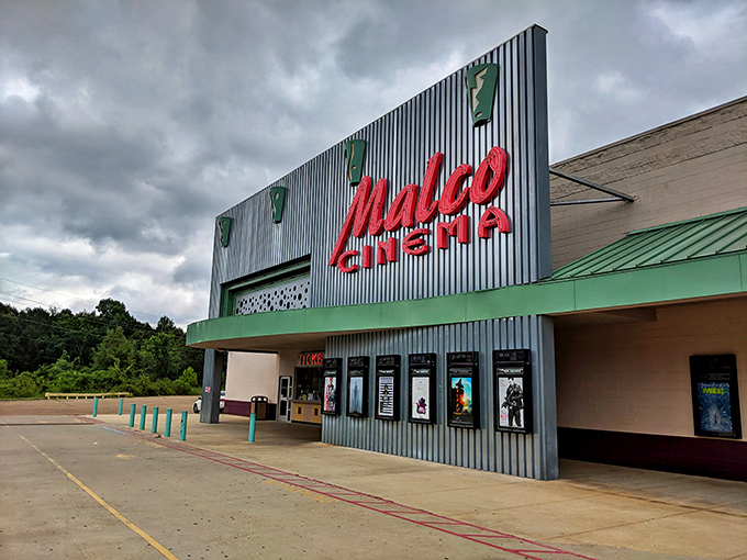 The Malco Cinema's retro signage promises air-conditioned escape into other worlds, all without battling big-city traffic or prices.