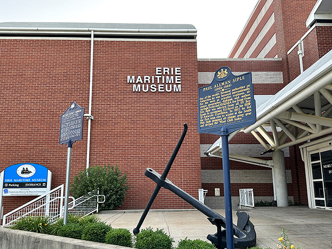 The Maritime Museum anchors Erie's naval history with the subtlety of, well, an actual anchor displayed prominently out front.