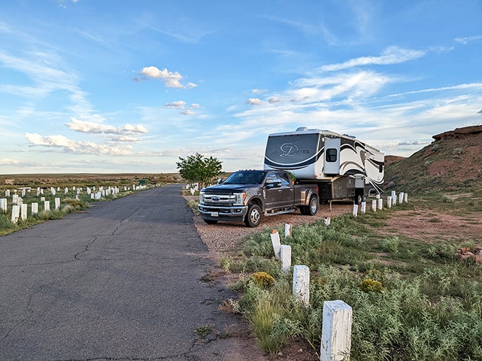 McHood Park's campsites offer budget-friendly overnight adventures with million-dollar views of Arizona's painted desert landscape.