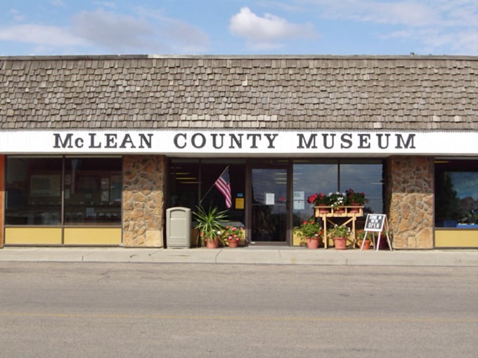 The McLean County Museum &ndash; where yesterday's ordinary becomes today's extraordinary. Stone fa&ccedil;ade, simple sign, treasures within.