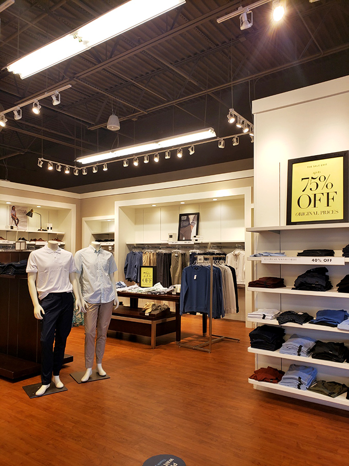 Mannequins sporting 75% off tags&mdash;the only models who don't mind being objectified while showing off those impressive discounts.