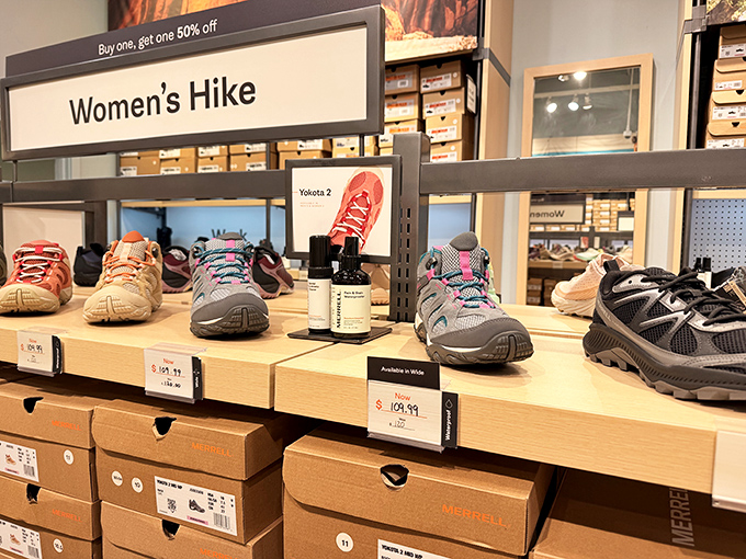 Hiking boots promise outdoor adventures, even if your biggest expedition is conquering the entire outlet mall in one visit.