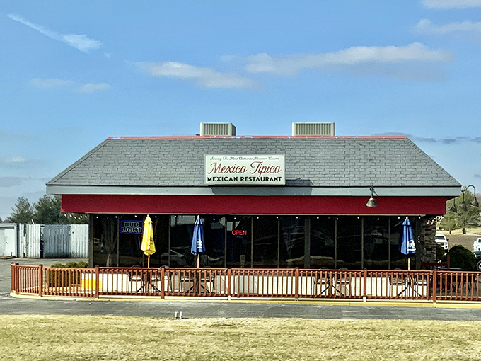 Mexico Tipico's vibrant exterior promises authentic flavors in unexpected surroundings. Geography lesson: the best Mexican food often hides in Midwestern towns.