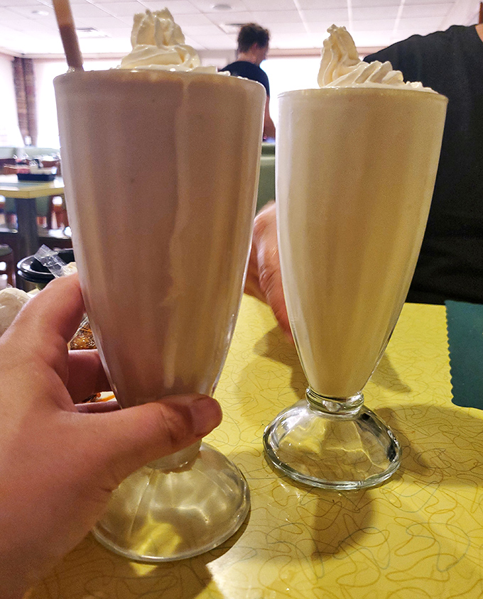 Milkshakes so thick they defy gravity and common sense. The perfect companion for reminiscing about simpler times.