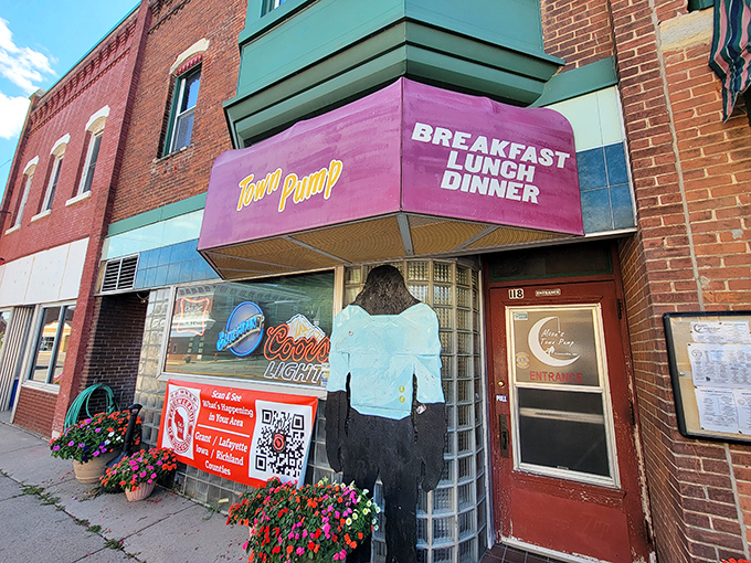 Moon's Town Pump serves up classic diner fare with a side of local conversation. The kind of place where breakfast might last until noon.