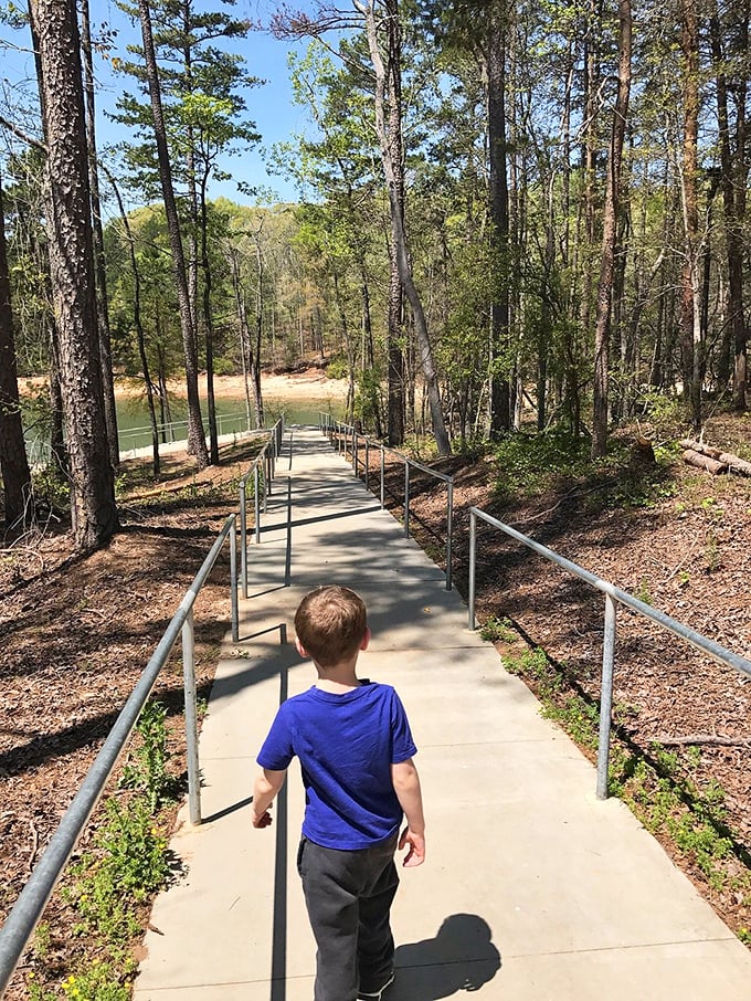 Little explorers find big adventures on paths that wind through forests, creating childhood memories that will outlast any video game.