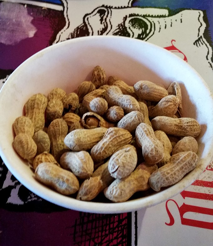 Free peanuts&mdash;nature's appetizer and the perfect excuse to stay longer while contemplating your next BBQ move.