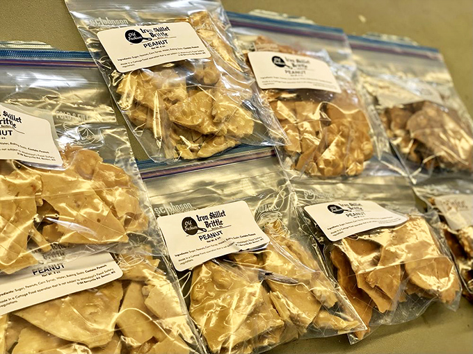 Peanut brittle that shatters with a satisfying crack, delivering that perfect sweet-salty crunch that no mass-produced candy bar could ever hope to achieve.