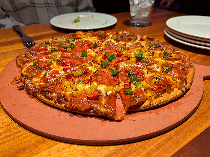 Pizza that demands to be photographed before it's devoured&mdash;a perfect circle of cheese, colorful toppings, and a crust that's earned its spotlight.