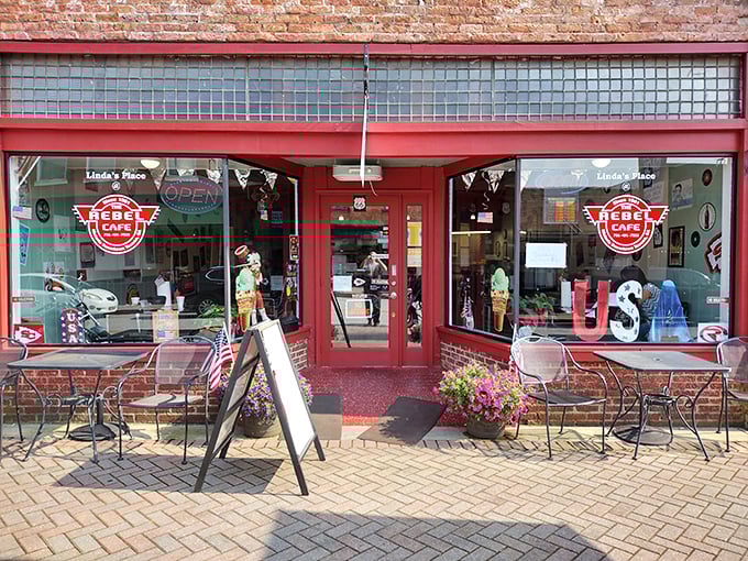 Rebel Cafe's inviting storefront promises the kind of comfort food that makes diets take sudden, unexpected holidays.