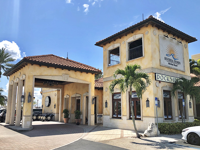 Riviera Dunes Marina: where boats get better parking spots than people. The Mediterranean-inspired architecture makes everyday feel like a European vacation.