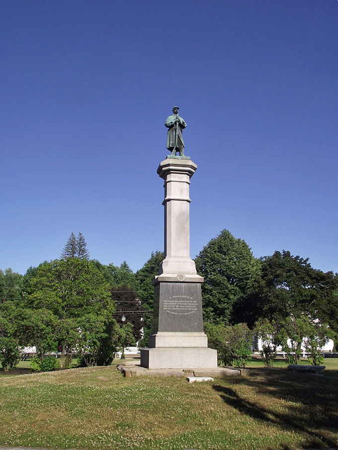 The Rochester Common monument stands guard over green spaces where generations have gathered for everything from picnics to proposals.